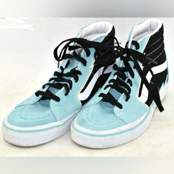 Vans | Shoes | New Vans Hi Top Blue Racing Lightning Bolt Sneaker ...